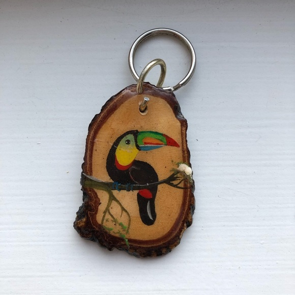 Vintage | Accessories | Vintage Costa Rica Toucan Wood Keychain | Poshmark